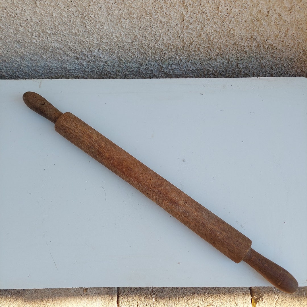 Antique Wooden Rolling Pin for Make Handamade Pasta or Bread or Kitchen ...