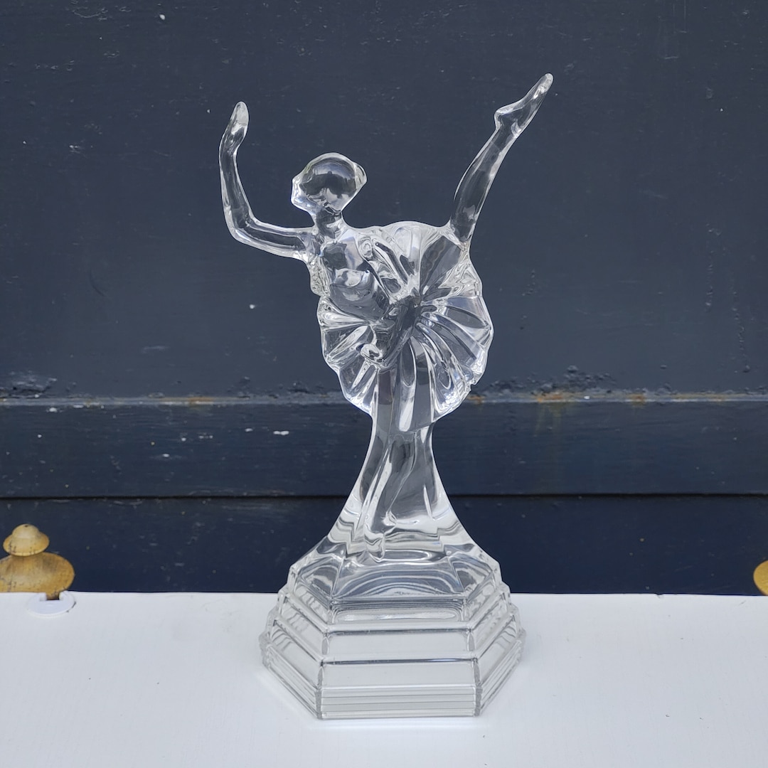 Vintage Crystal Ballerina Figurine RCR Balet Dancer Statuette - Etsy