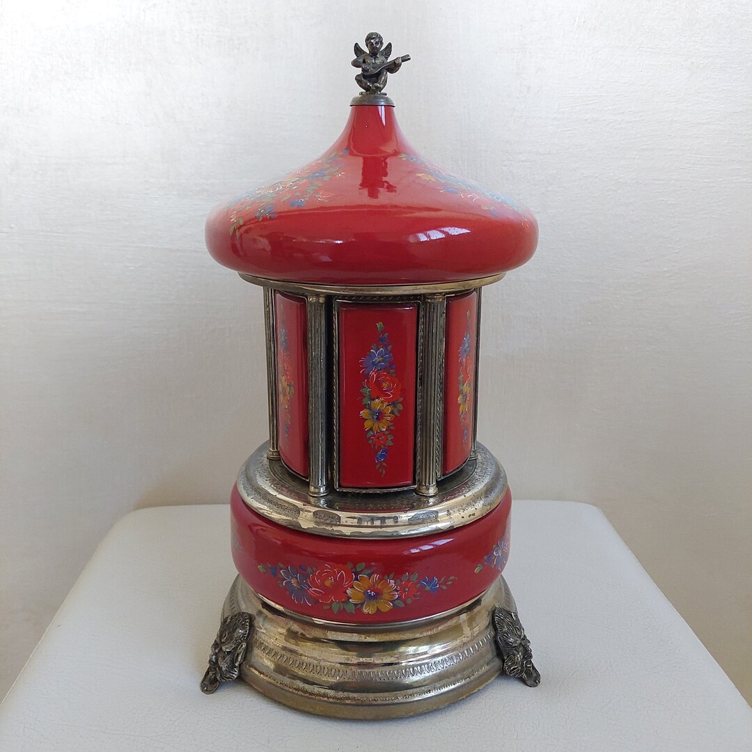 Vintage Reuge Cigarette Music Box, Lipstick Carousel - Etsy