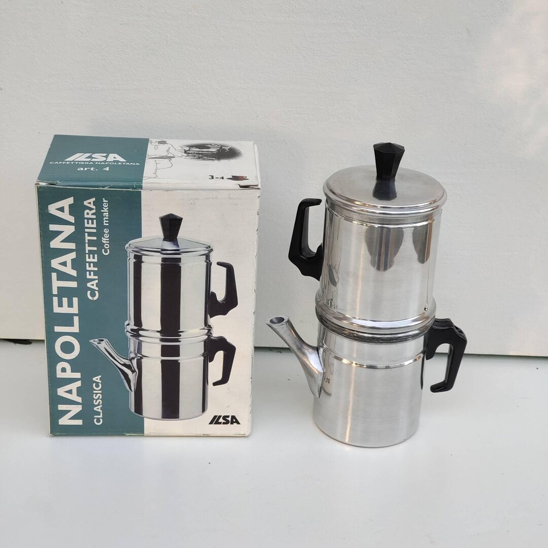 Neapolitan Moka Pot in Steel for "ilsa Classica" Espresso Coffee for 3 ...