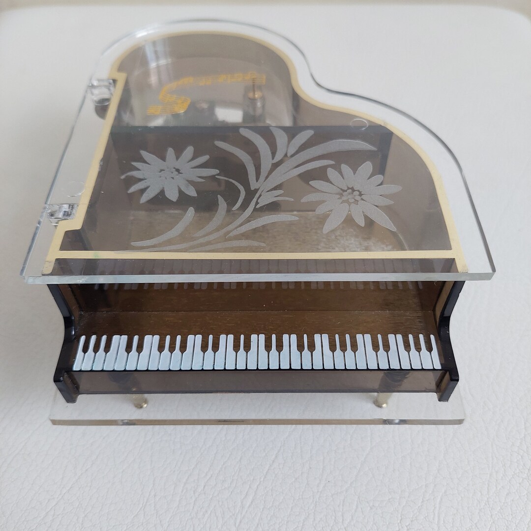 Piano Shaped Jewelry Music Box Vintage 70s - Etsy