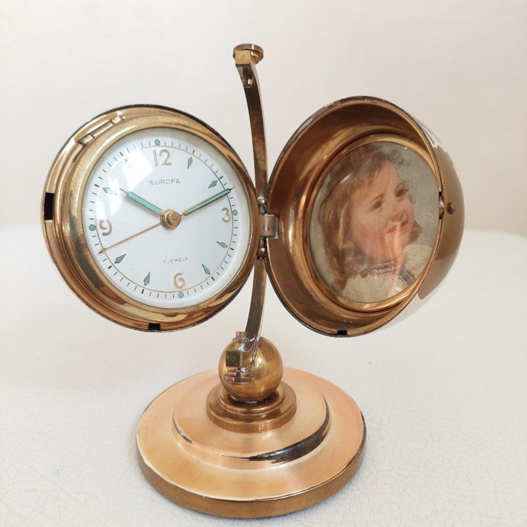 Globe Desk Clock Europa With Metal Photo Frame SOTTSASS - Etsy