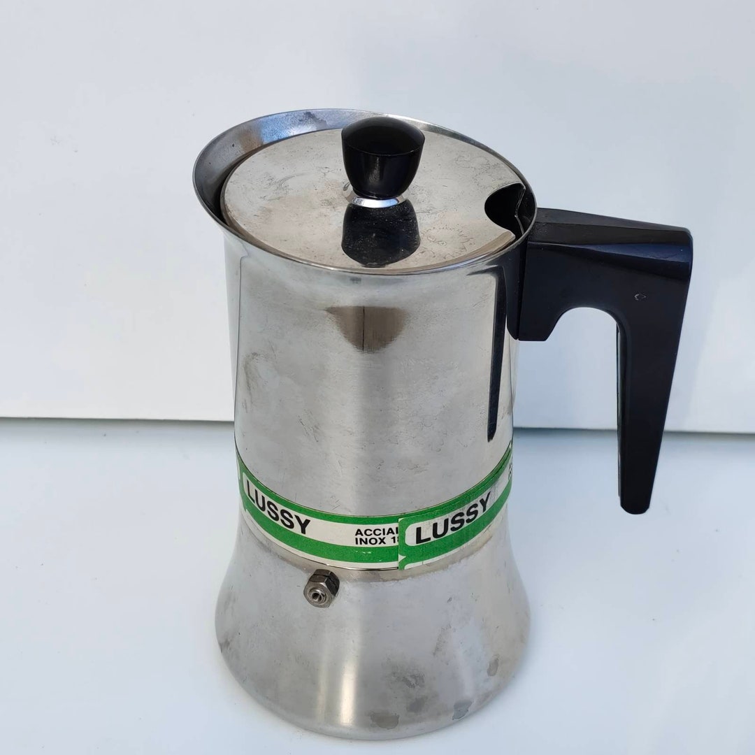 Steel Coffee Maker Lyssa for 6 Cups Italian Small Stainless Moka Pot - Etsy