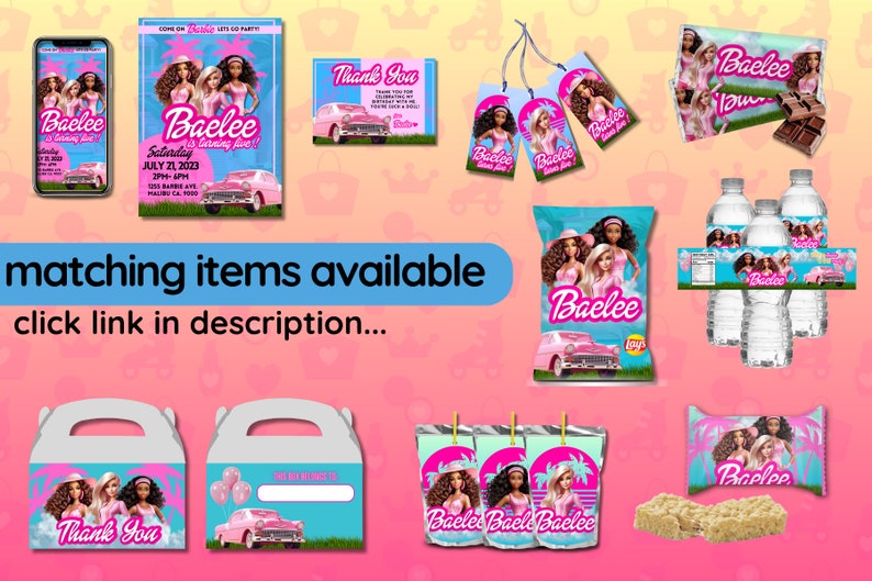 Editable Doll Birthday 8x10 Table Sign Bundle, Doll Printable Download ...