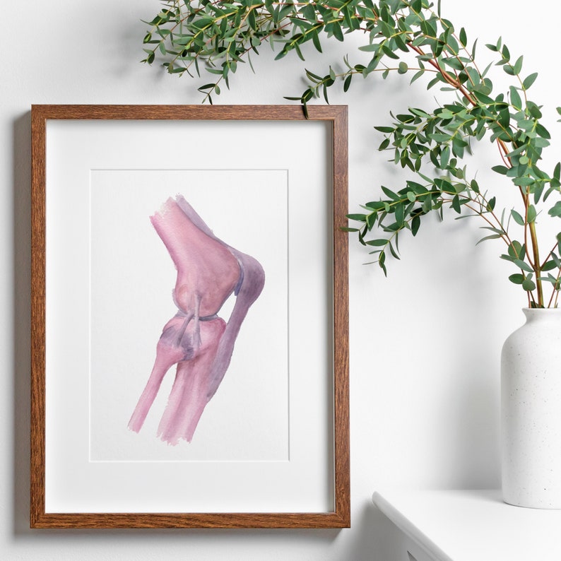 Watercolour Knee / Watercolour Anatomy - Digital Art Download - Etsy