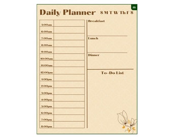 Editable Neutral Daily Planner Print Out - Etsy