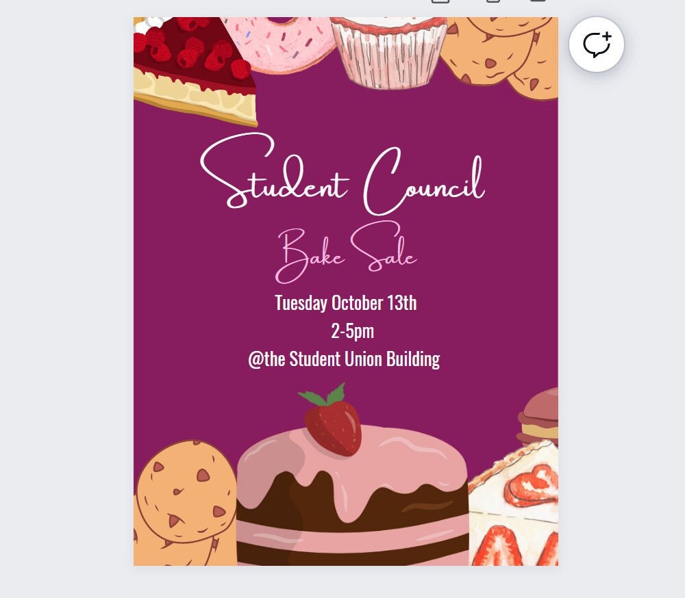 Bake Sale Flyer Template - Etsy