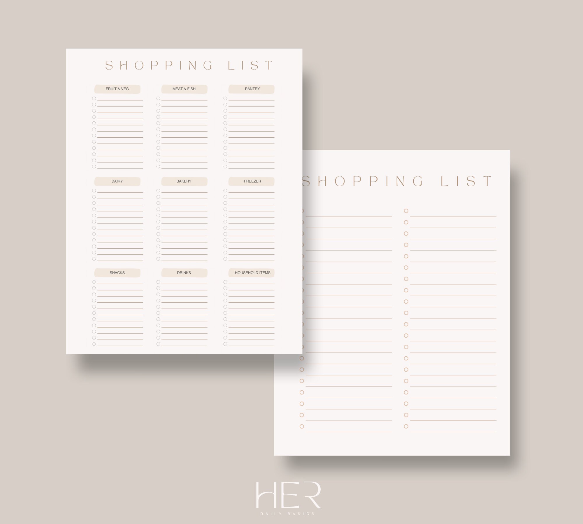 Weekly Meal Planner Bundle, Grocery List, Pantry List, To-do List ...