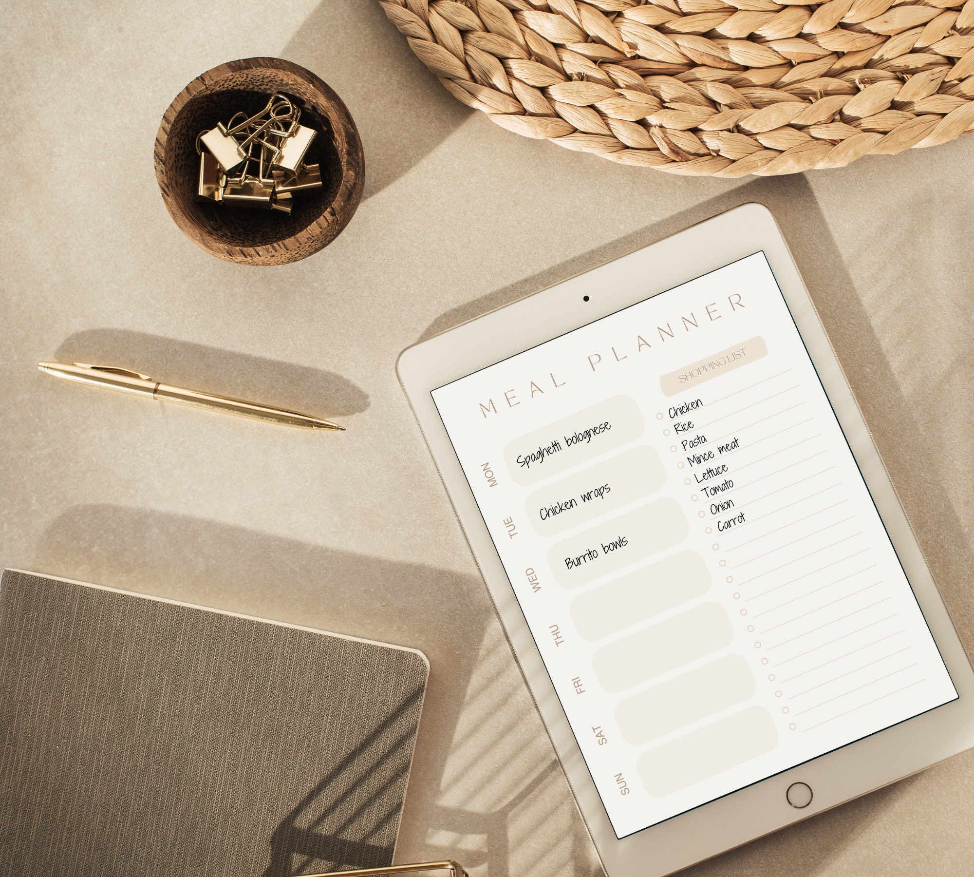 Weekly Meal Planner Bundle, Grocery List, Pantry List, To-do List ...