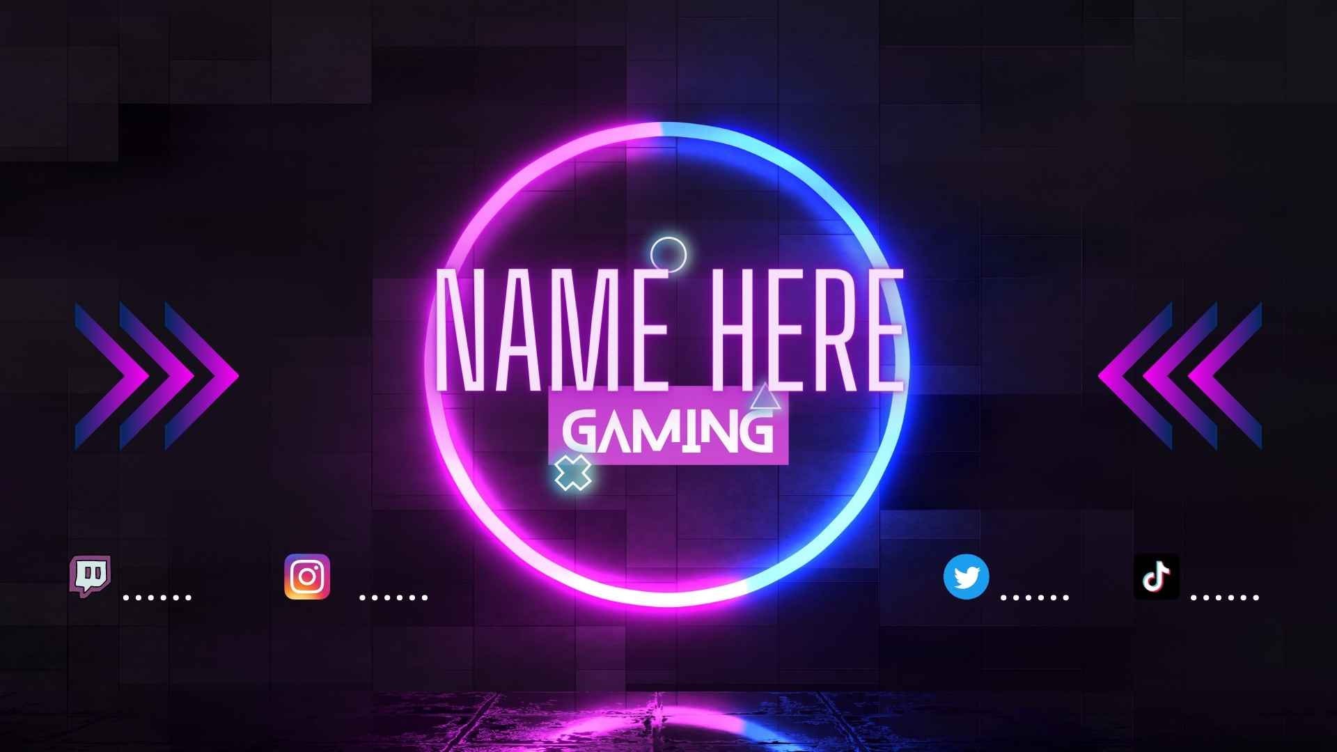 20 Fully Editable Stunning Neon-style Gaming Youtube Banners - Etsy