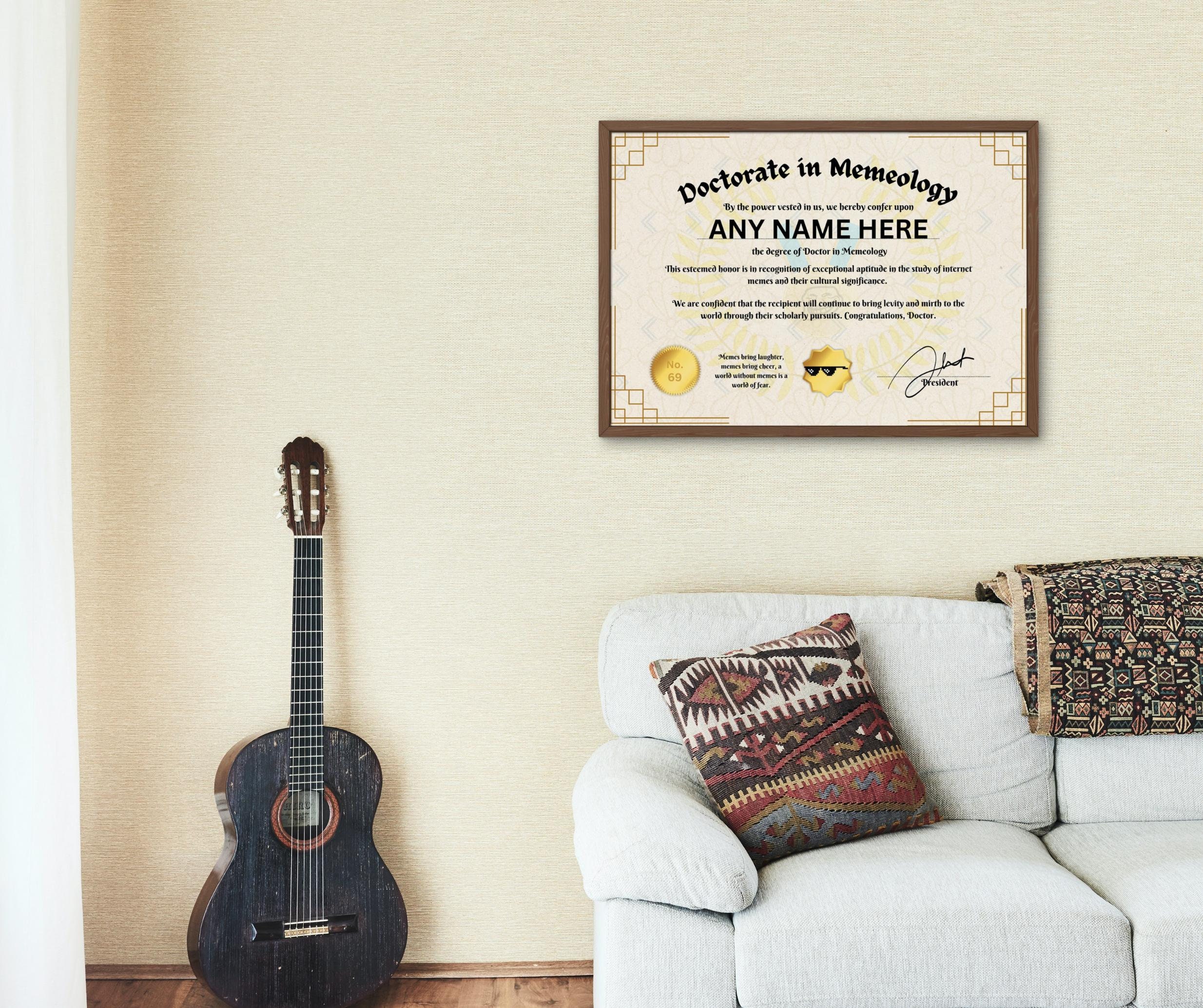 Doctorate in Memeology Template - Fully Editable and Customizable ...