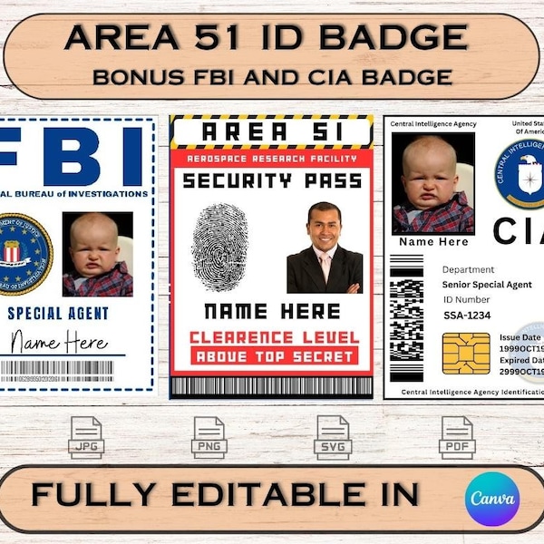 Cia Id Card - Etsy