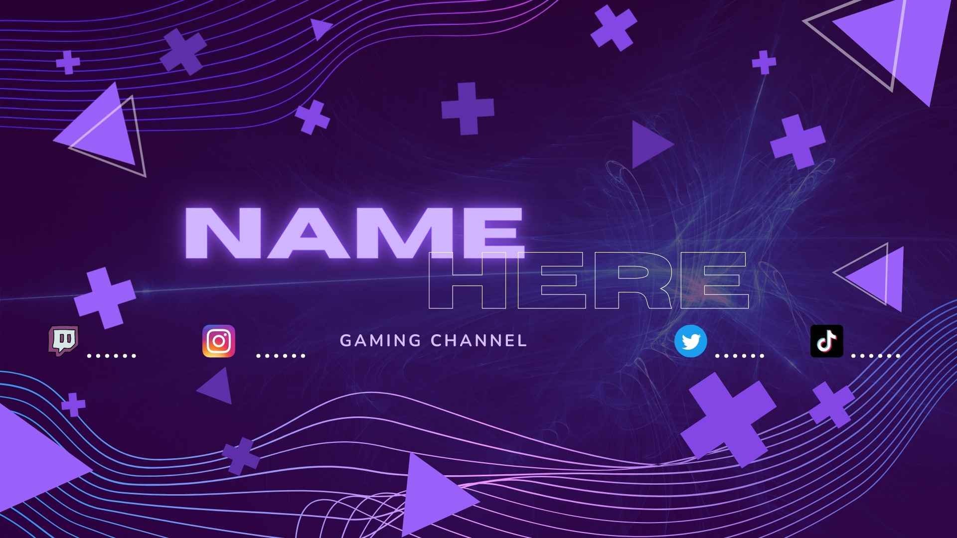 20 Fully Editable Stunning Neon-style Gaming Youtube Banners - Etsy