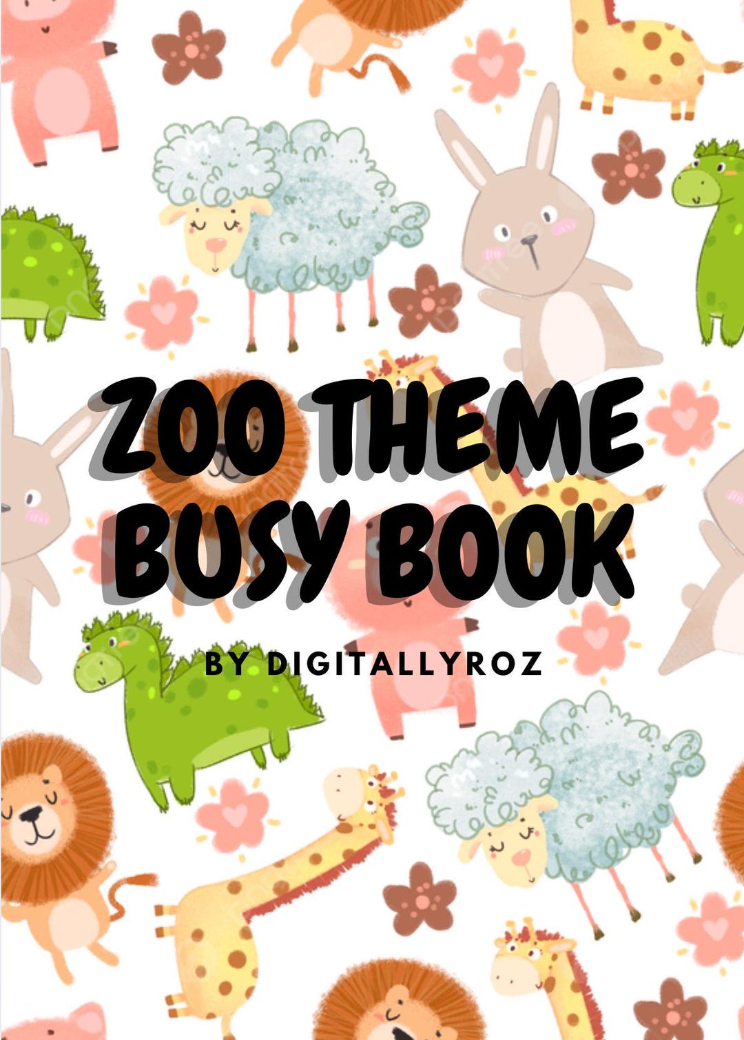 Busy Book Alphabets Animal Zoo Kids Spelling A to Z Complete Children ...