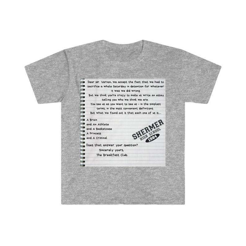 Breakfast Club Shirt: Shermer High School 80s Movie Tee - Etsy