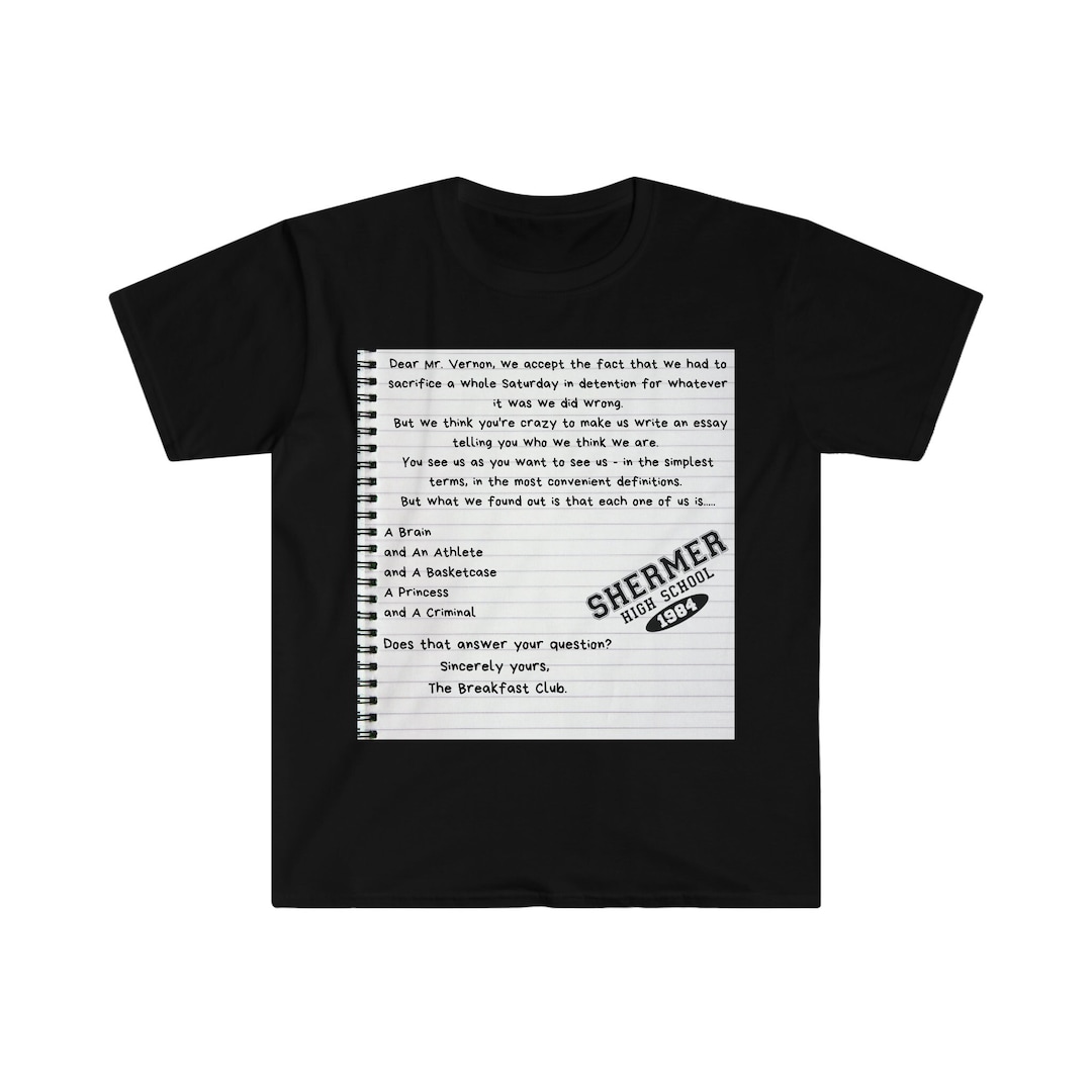 Breakfast Club Shirt: Shermer High School 80s Movie Tee - Etsy