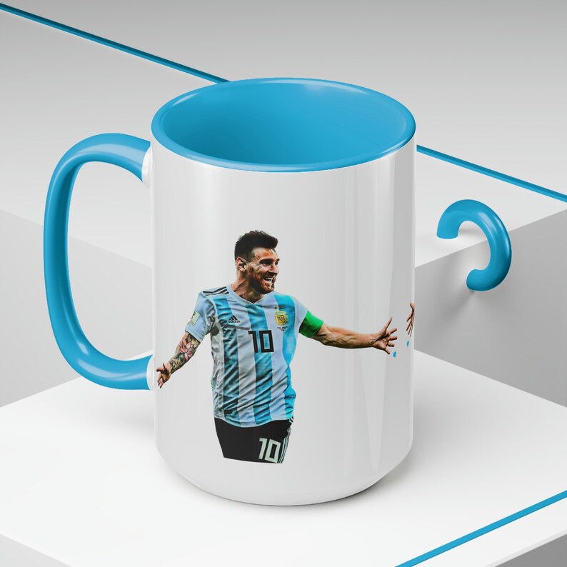 Messi- Argentina - Two-tone Coffee Mugs, 15oz - Etsy