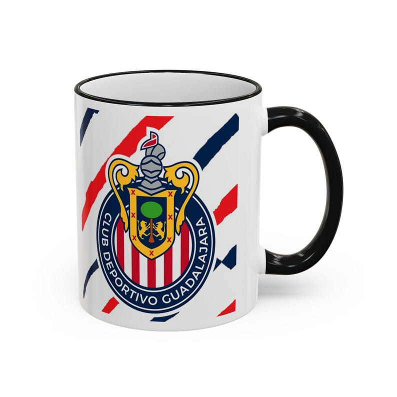 Chivas Guadalajara Logo Accent Rim & Handle Mug | Soccer Team Coffee ...