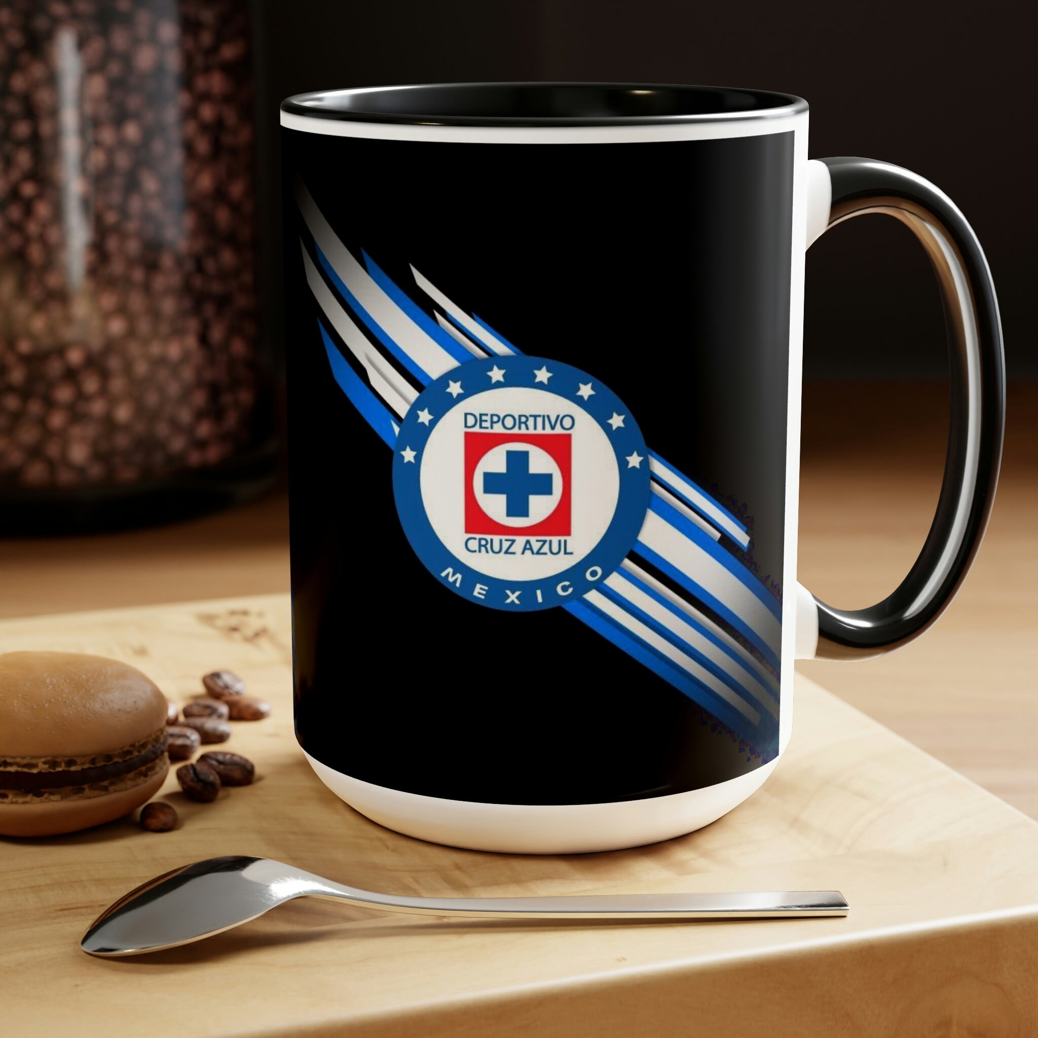 Cruz Azul, Cruz Azul Mug, Deportivo Cruz Azul, Two-tone Coffee Mugs ...