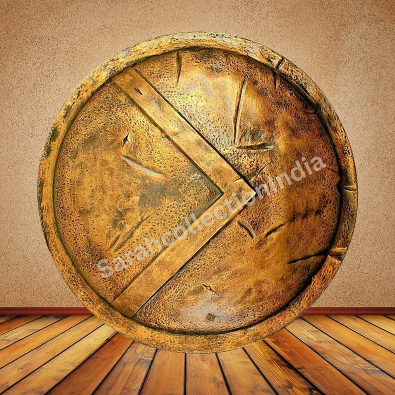 Escudo griego antiguo Rey Leónidas 300 Escudo medieval de acero calibre 18 Decoración para el ...