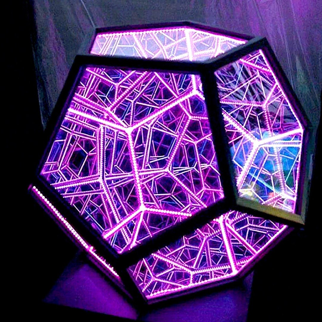 Infinity Led Hypercube Décorations De Table Tesseract Cube Etsy France