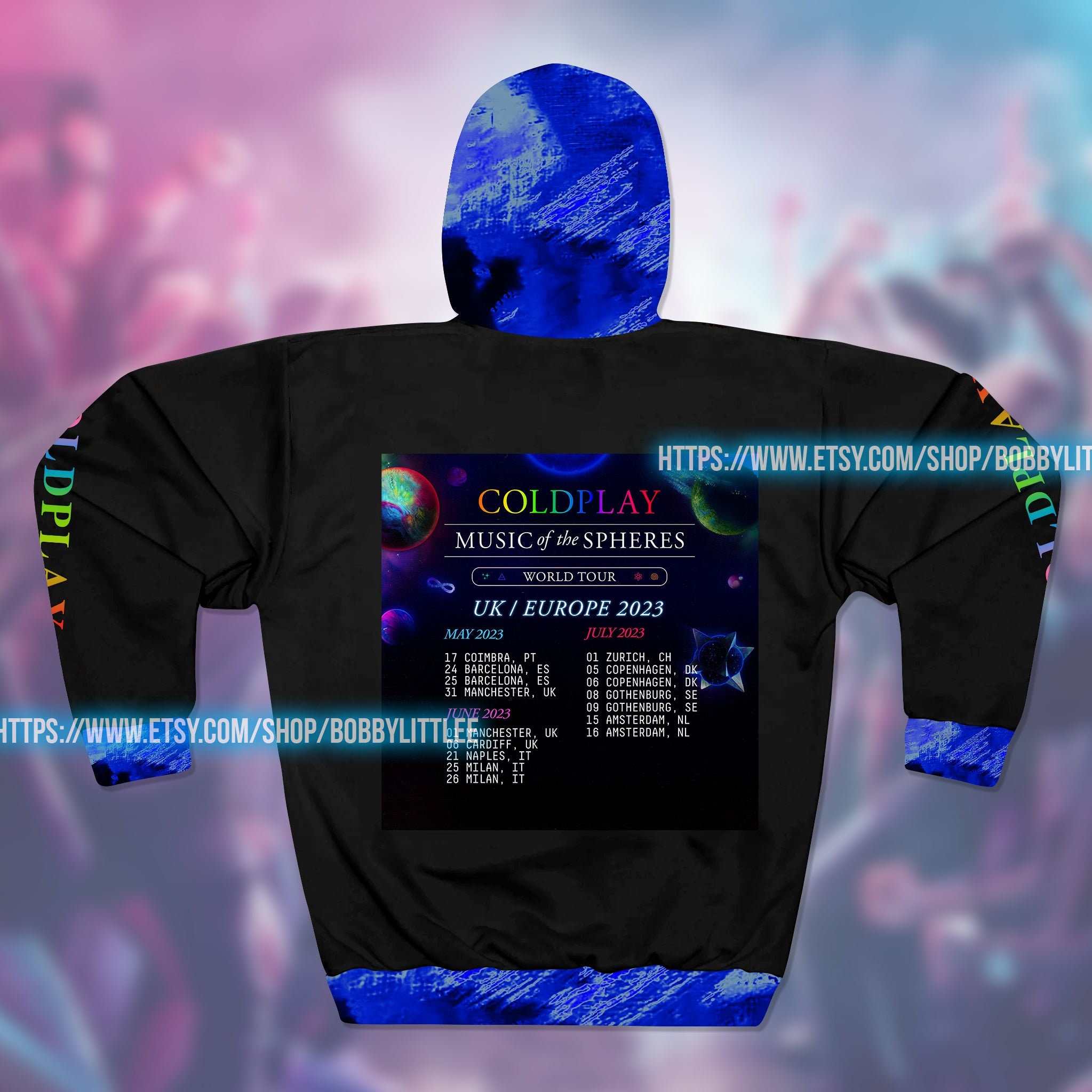 Coldplay World Tour 2023 Hoodie, Coldplay Music Of The Spheres Tour ...