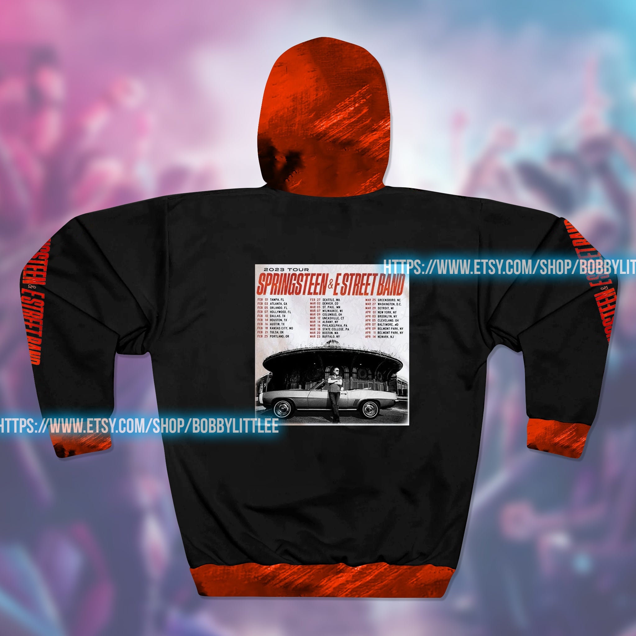 Bruce Springsteen 2023 Tour Hoodie, Springsteen N E Street Band Tour