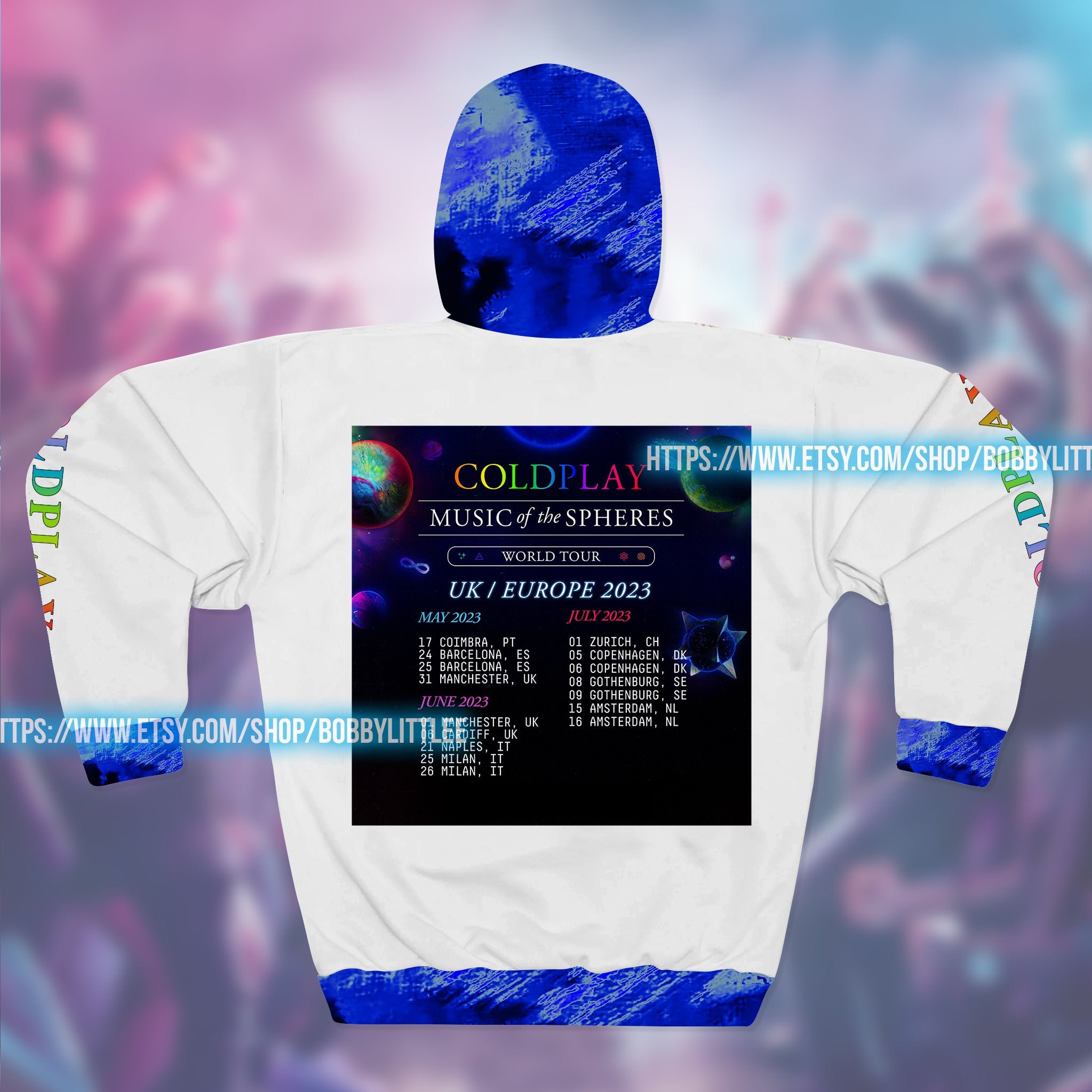 Coldplay World Tour 2023 Hoodie, Coldplay Music Of The Spheres Tour ...