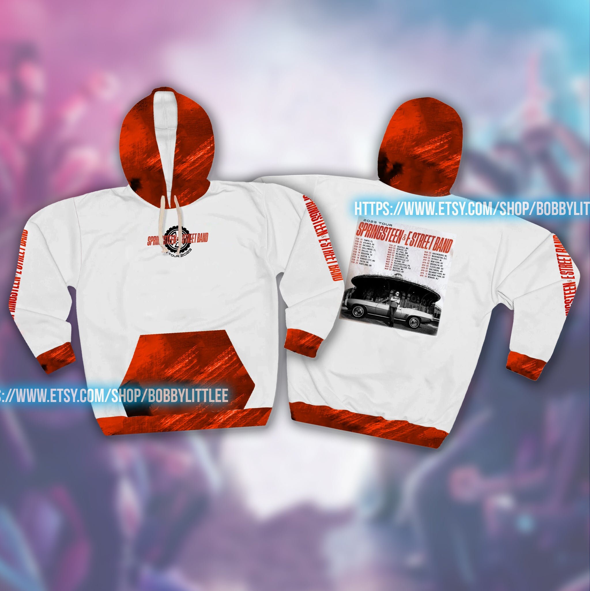 Bruce Springsteen 2023 Tour Hoodie, Springsteen N E Street Band Tour