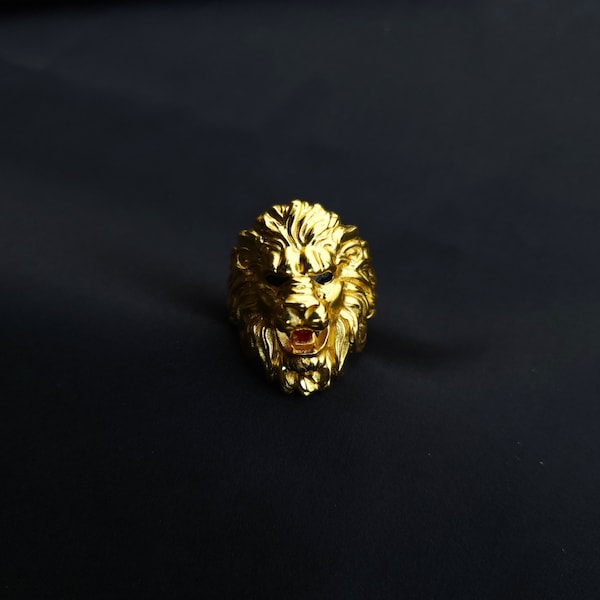 Lion Head Ring - Etsy UK