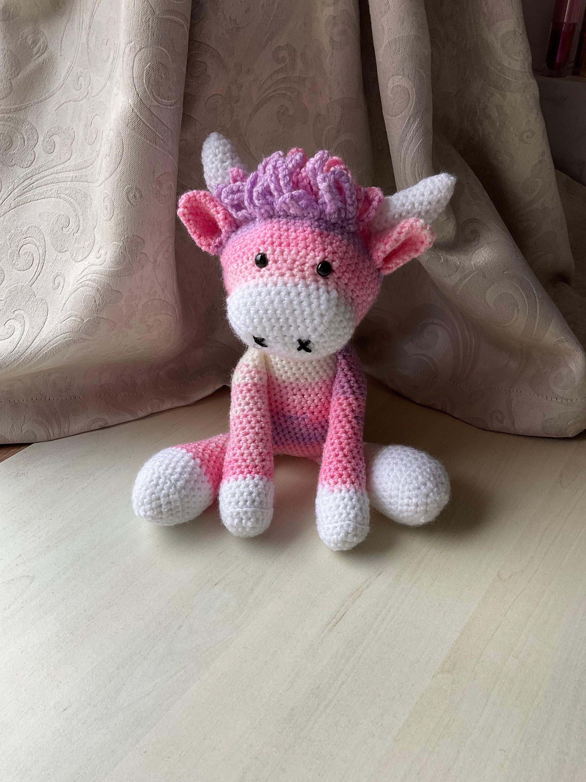 Handmade Crochet Highland Cow Toy - Etsy