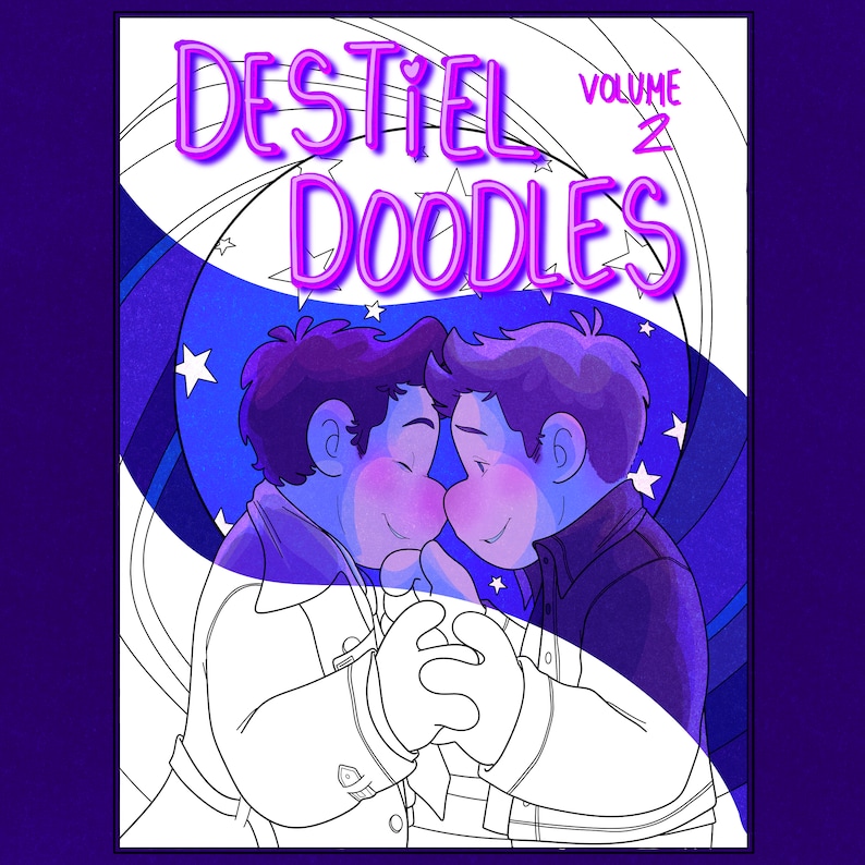 Destiel Doodles - Coloring Book (volume 2) - Etsy