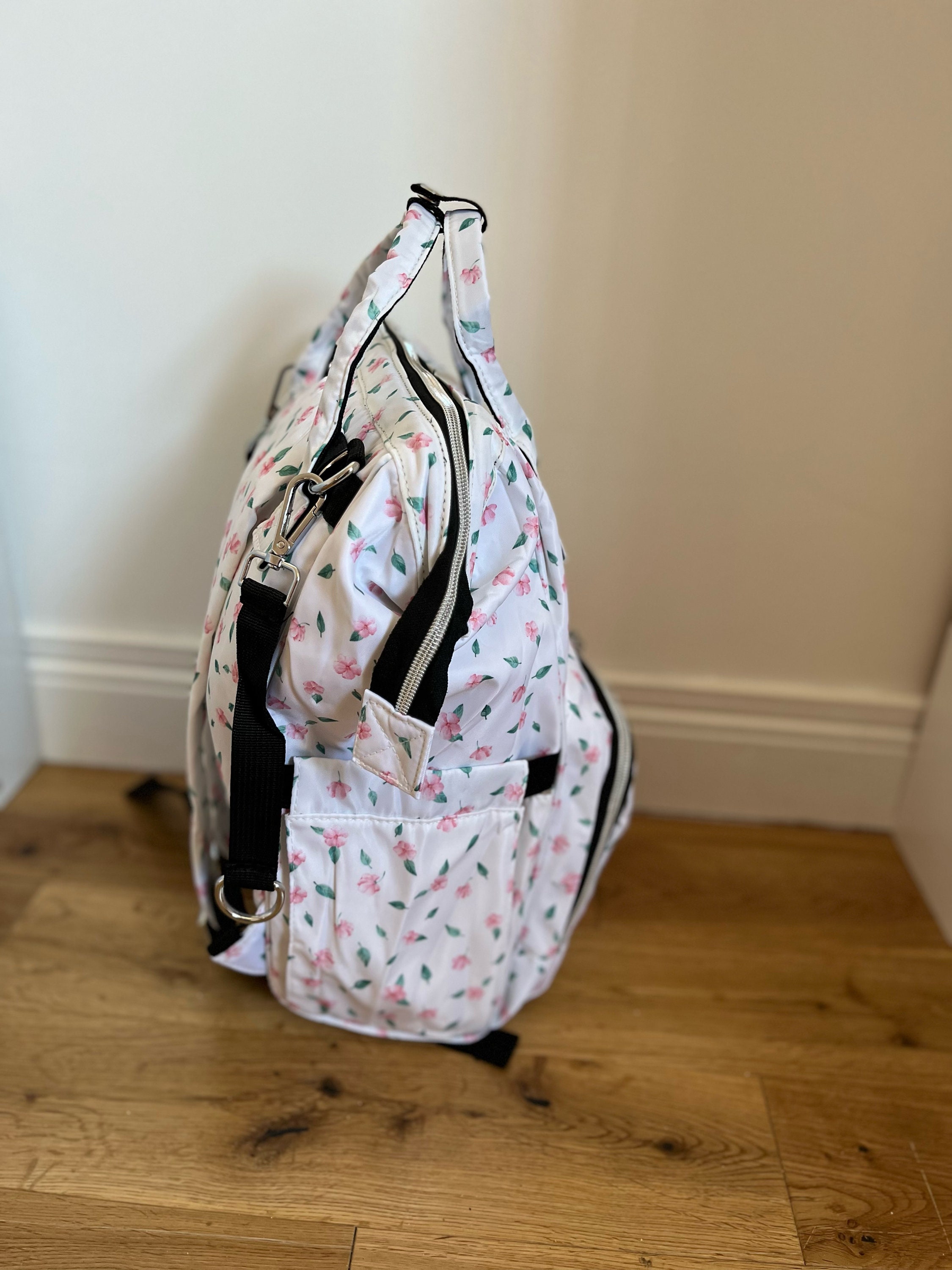 Floral Print Baby Bag: Waterproof Travel Changing Bag - Etsy