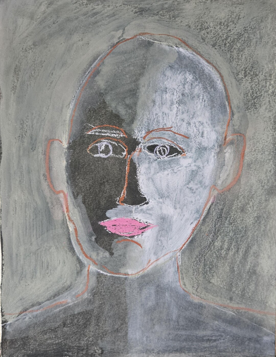 Whisper of Duality – Abstract Expressionist Portrait - Etsy