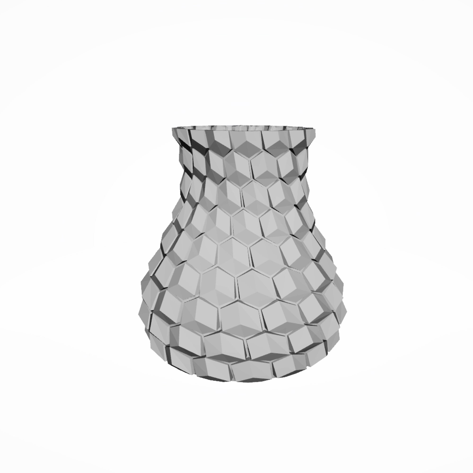 Curved Honeycomb Vase 3 Version Stl Printable - Etsy