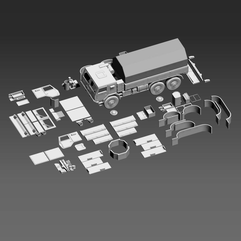 1/10 TATRA 6x6 815-7 KAMAZ Rc Body 3d Stl Model - Etsy