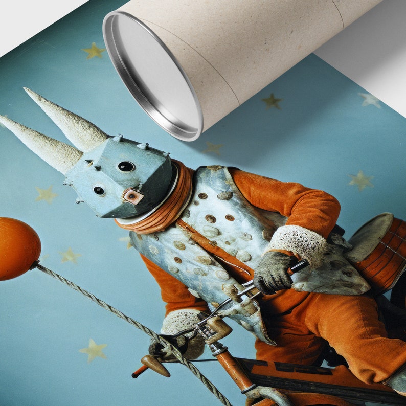 Whimsy Bicycle Clown Print Vintage Circus Art Children Room Wall Art ...