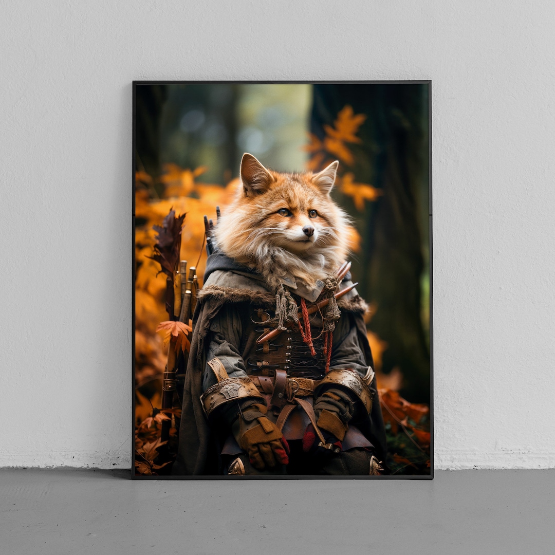 Enchanted Forest Fox Archer Print Storybook Hero Wall Art for Children ...