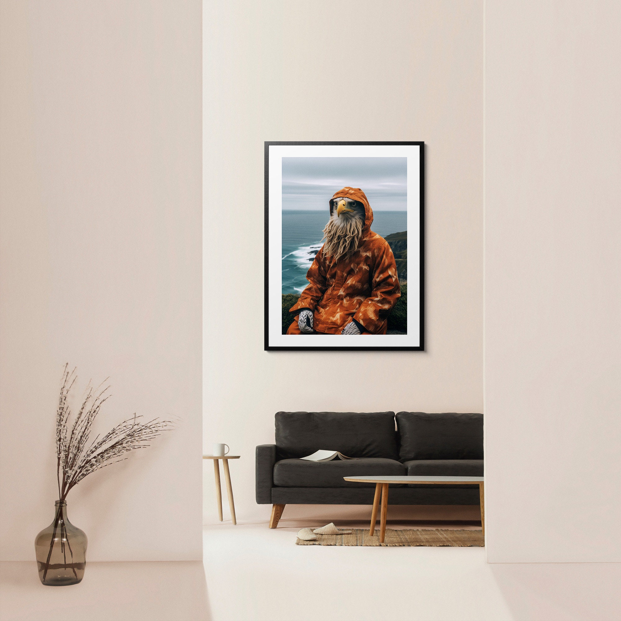 Funky Eagle Print for Coastal Decor Unique Gift for Eagle Enthusiasts ...