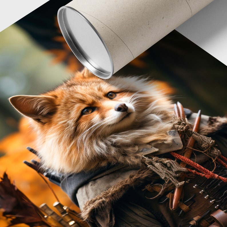 Enchanted Forest Fox Archer Print Storybook Hero Wall Art for Children ...