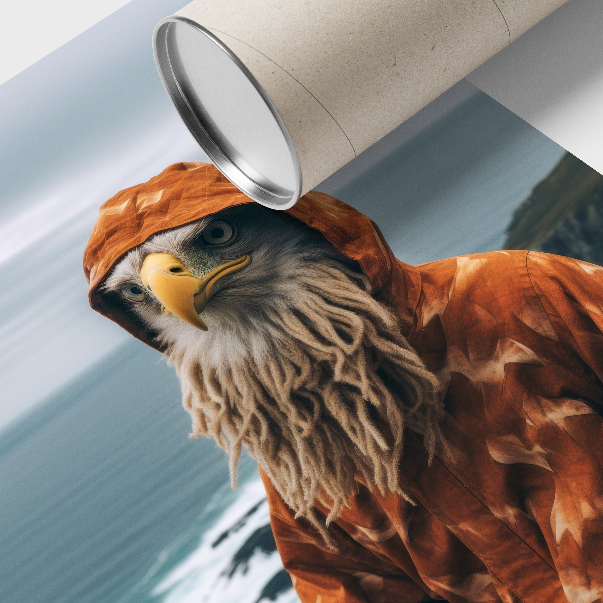 Funky Eagle Print for Coastal Decor Unique Gift for Eagle Enthusiasts ...