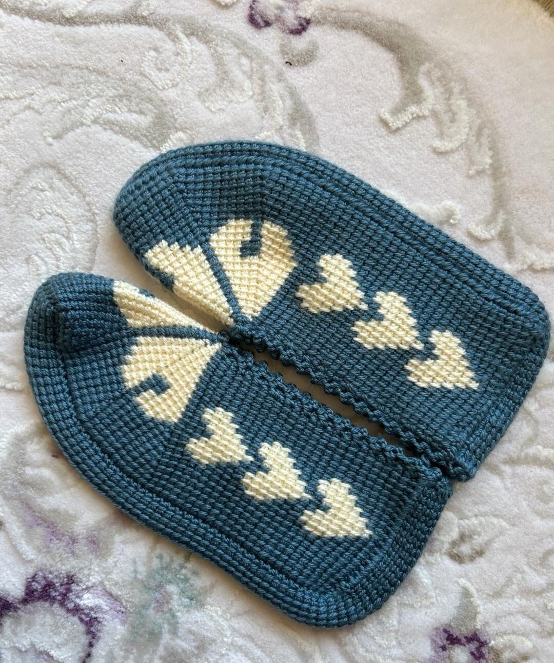 Three Socks With Different Patterns, Knitted Socks,handmade Socks ...