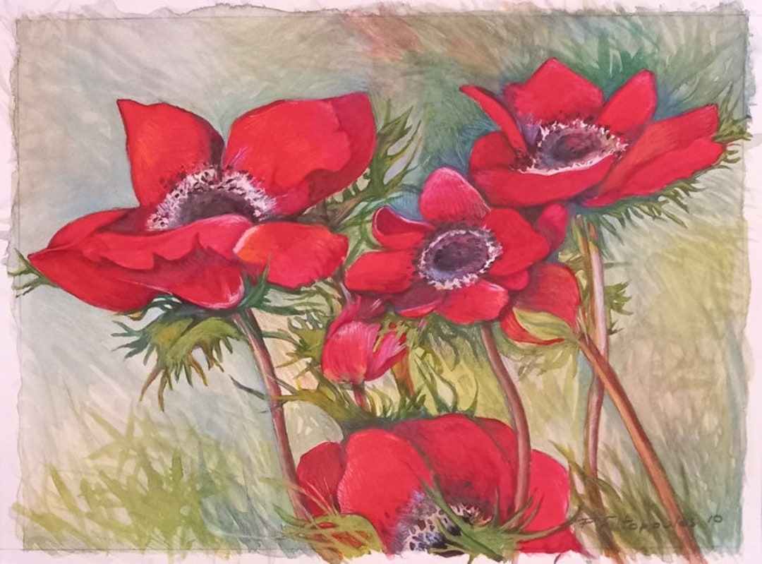 Garden Anemones. - Etsy