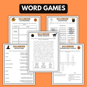 Halloween Activity Pack, Printable Puzzles & Games for Kids and Adults ...