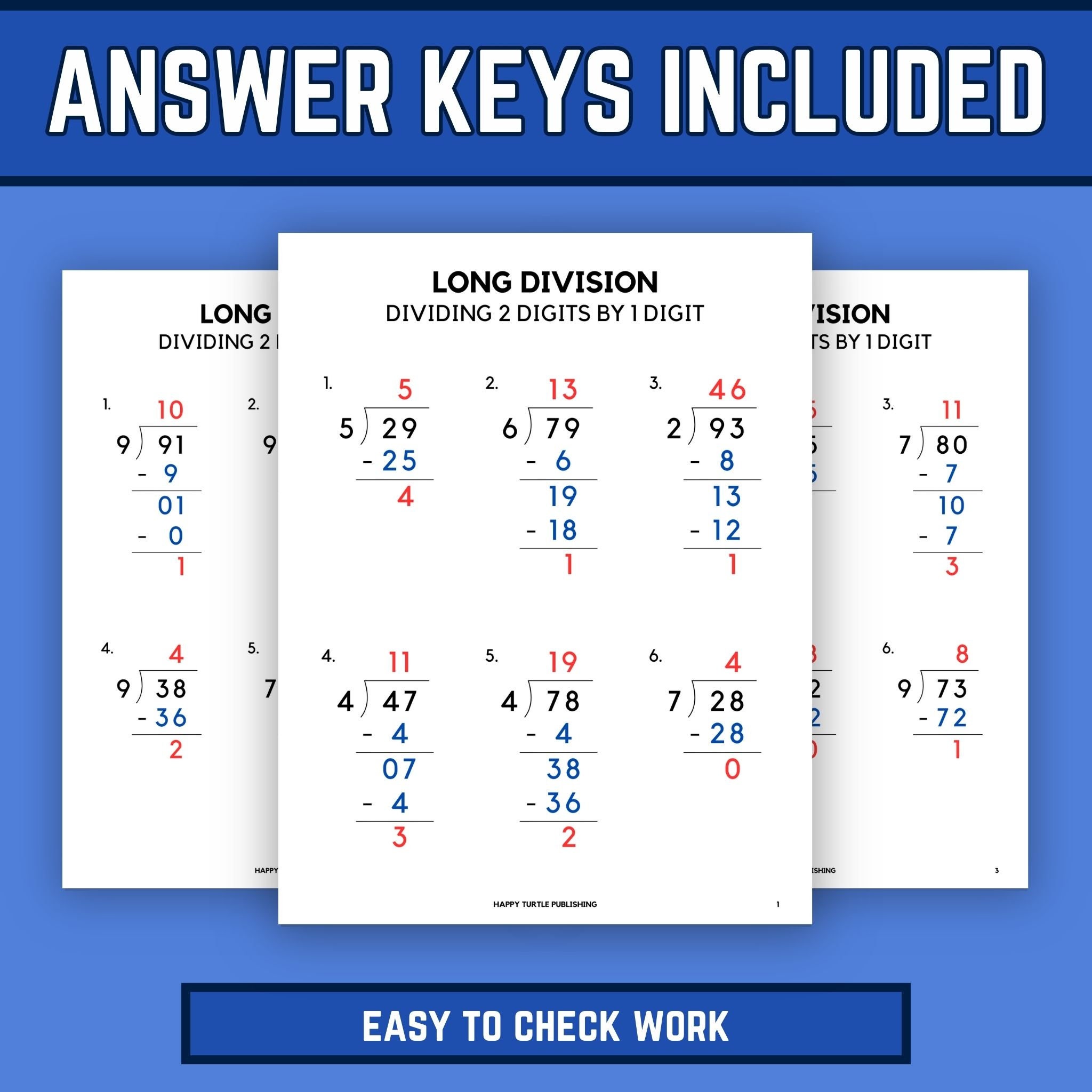 Long Division Practice Worksheets With Answers, 5th Grade Math ...