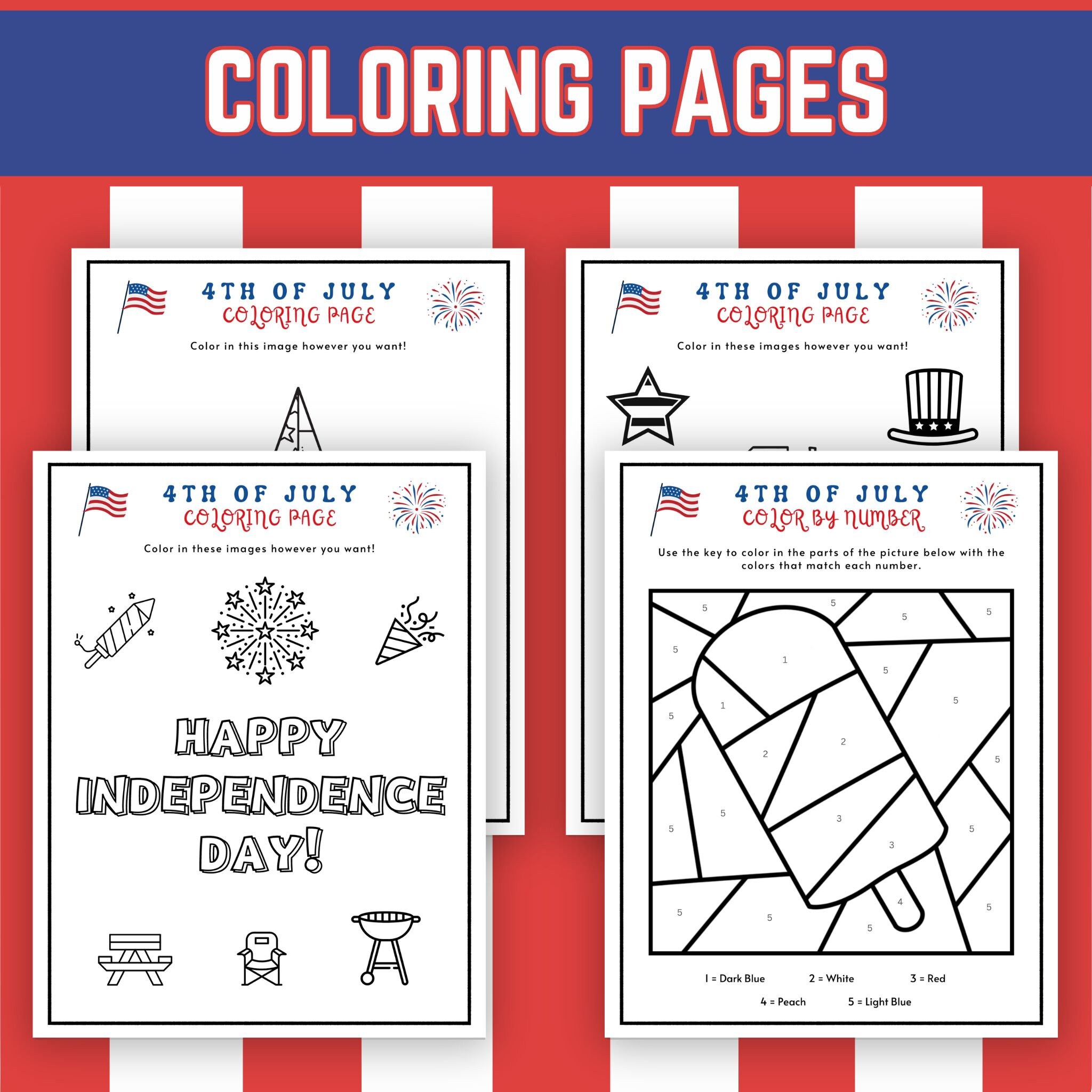 4th of July Independence Day Activity Pack, Printable Party Games ...