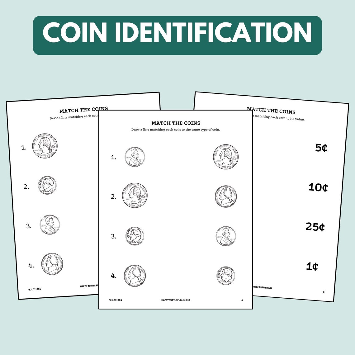 Printable Coin Worksheets, Counting Change, U.S. Money Skills, United ...