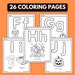 Halloween Alphabet Coloring Pages, Learning Letters, Recognizing ...
