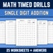 Single Digit Addition Worksheets Ages 5 to 7 25 Sheets Printable - Etsy