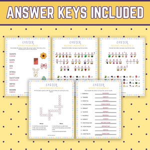 Easter Kids Activities, Printable Puzzle Coloring & Game Worksheets ...